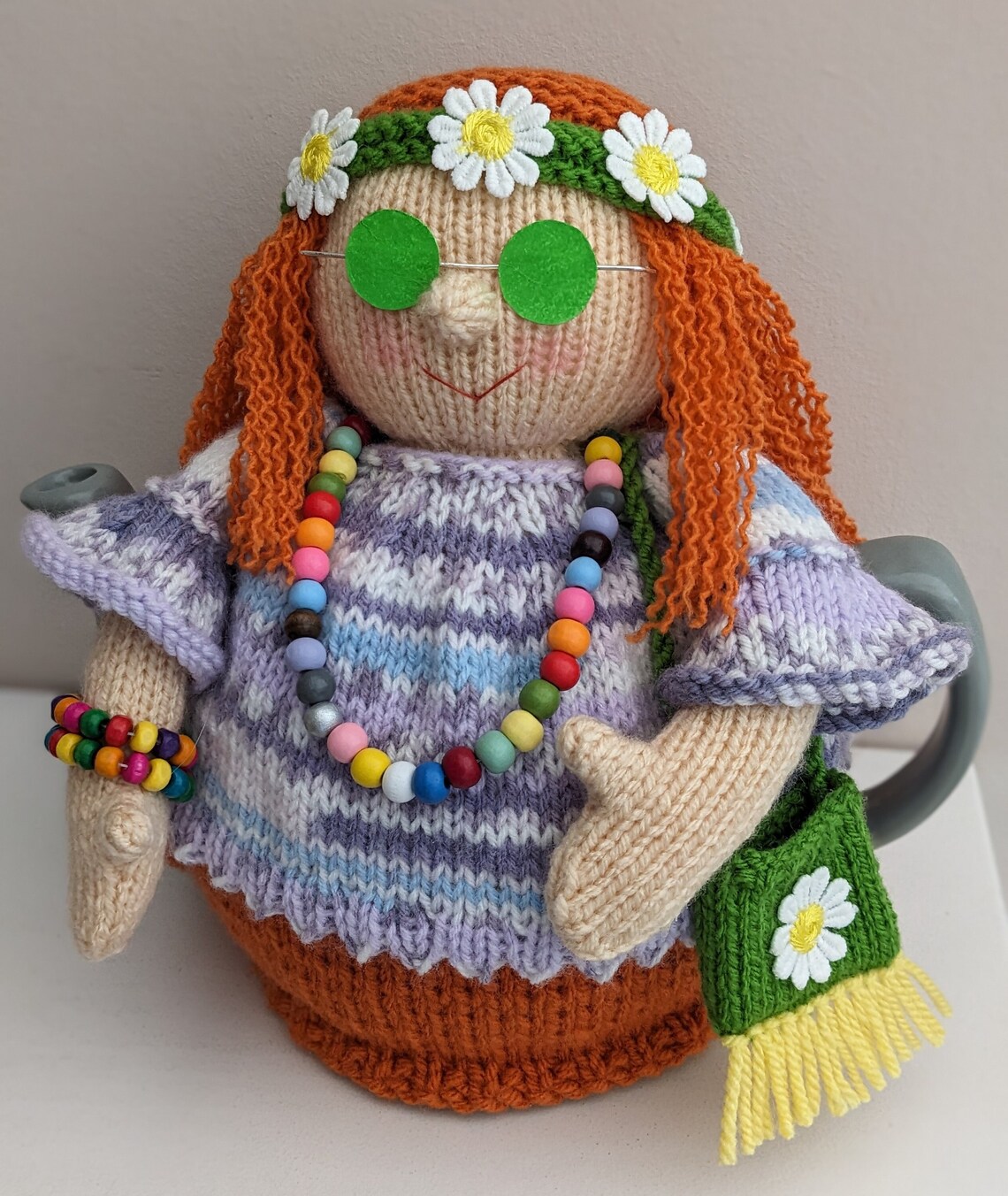 Tea Cosy Knitting Pattern. PDF Digital Download. Happy Hippy. Tea Cosy ...