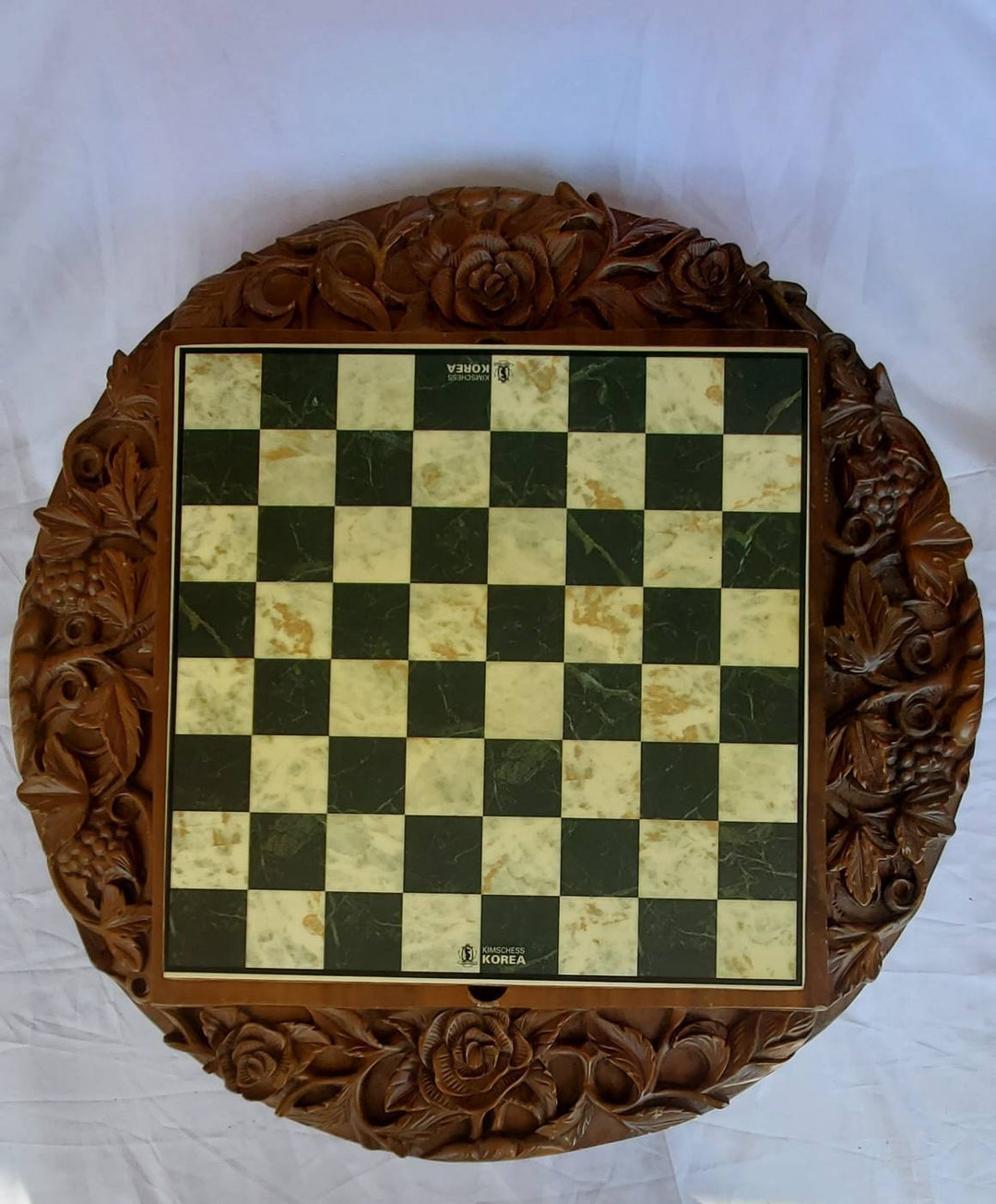Vintage Kimschess Korean Chess Set Carved Wood Base Carved Pieces - Etsy