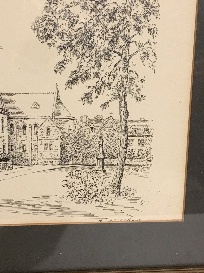 Caroline Williams Cincinnati Artist Vintage Print Sacred Heart | Etsy