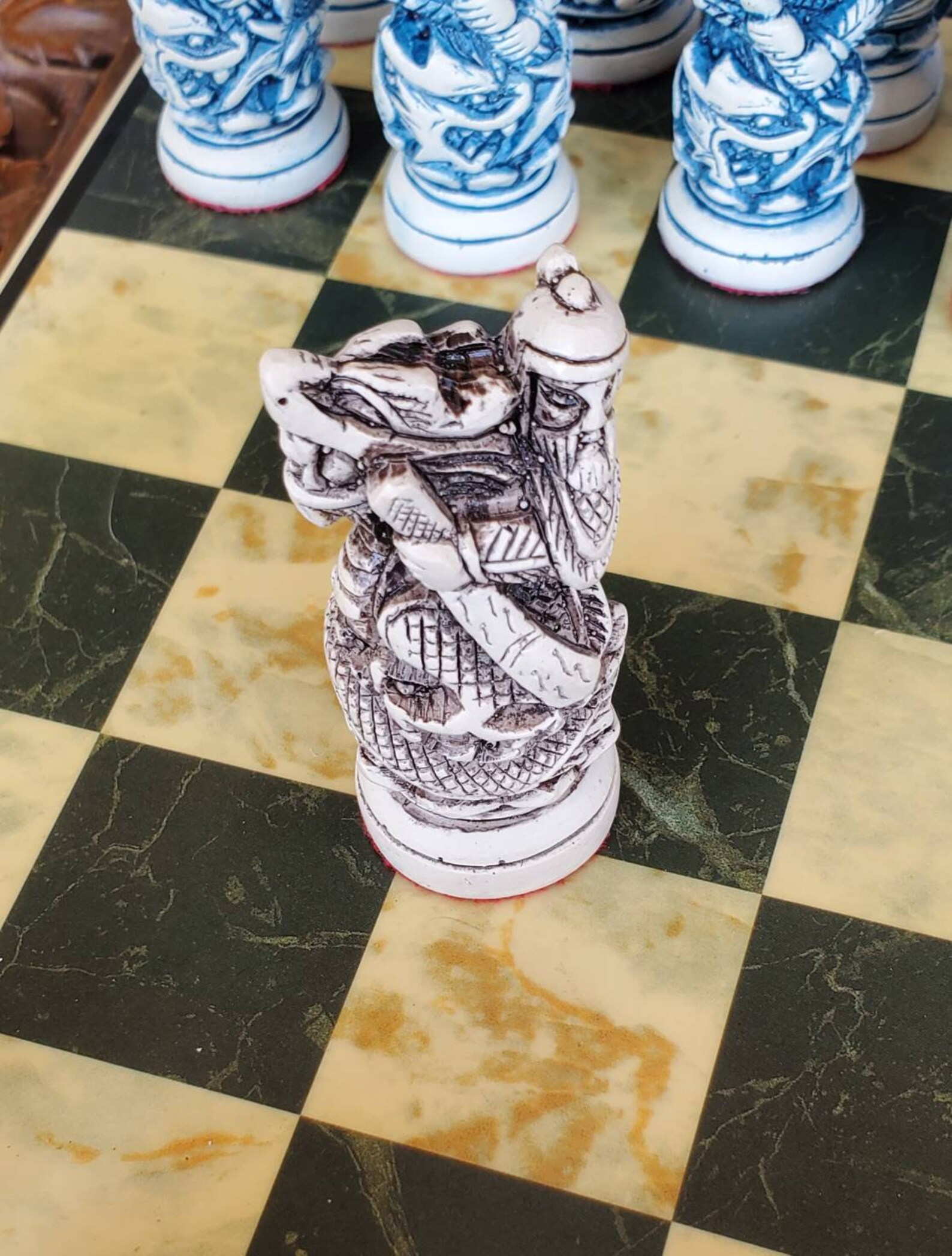 Vintage Kimschess Korean Chess Set Carved Wood Base Carved Pieces - Etsy