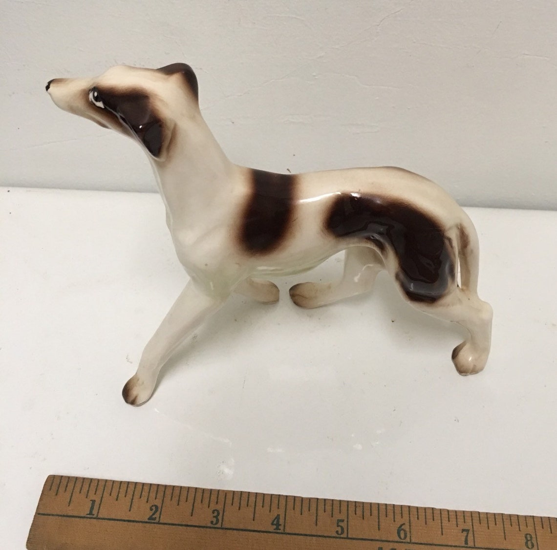 Vintage Mid Century Greyhound Figurine en céramique Staffordshire Bone ...