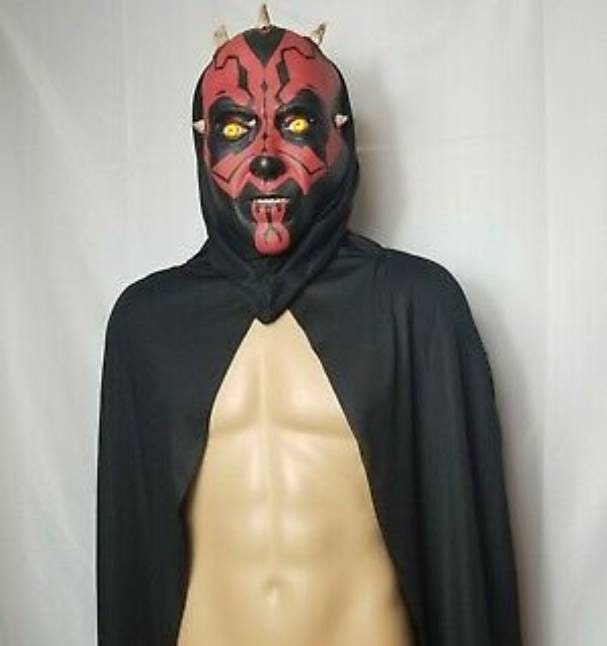 Vintage 1990s Darth Maul Sith Lord Mask With Attached Hood and - Etsy