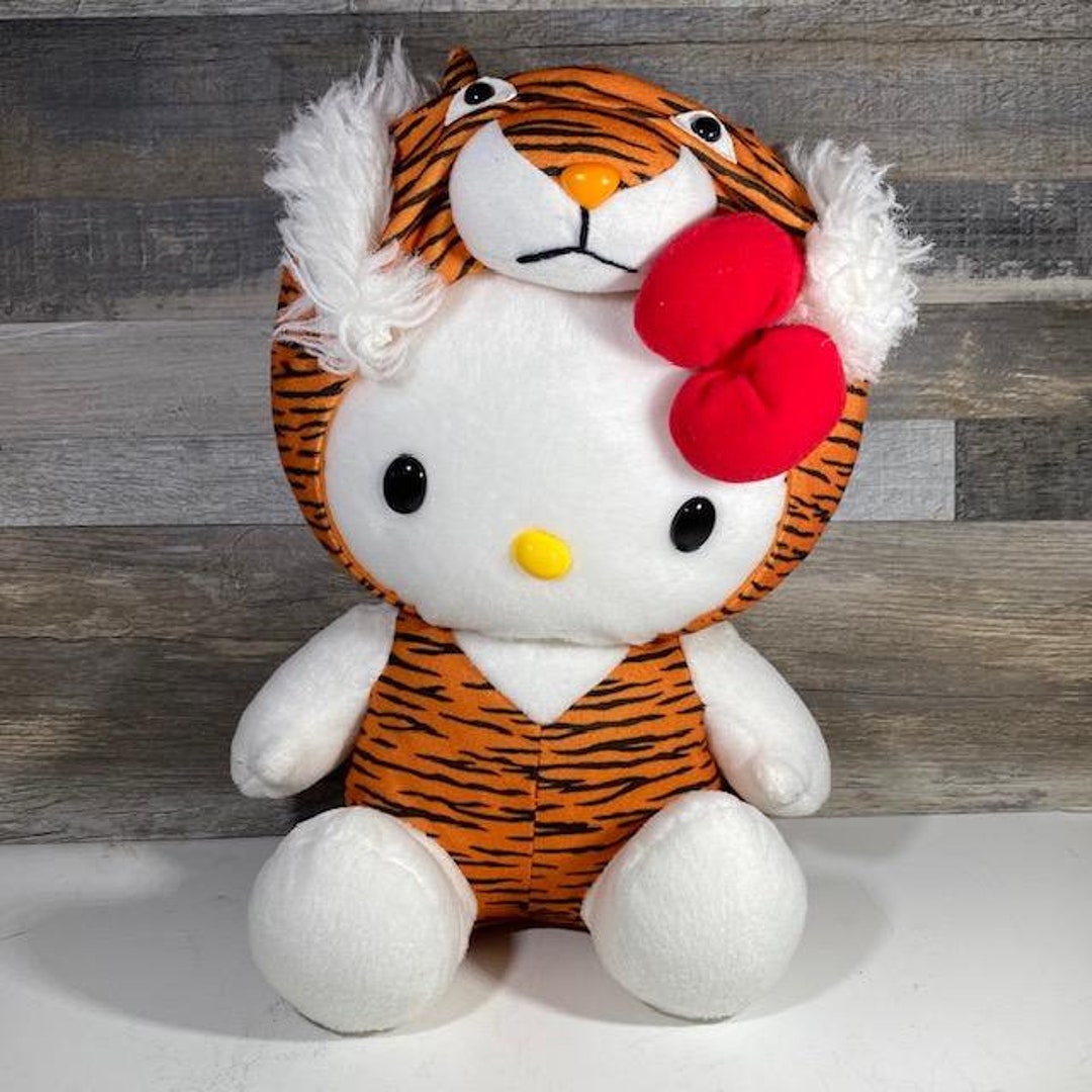 Vtg Hello Kitty in Tiger Costume Plush Nakajima Wild Safari Sanrio 11 ...