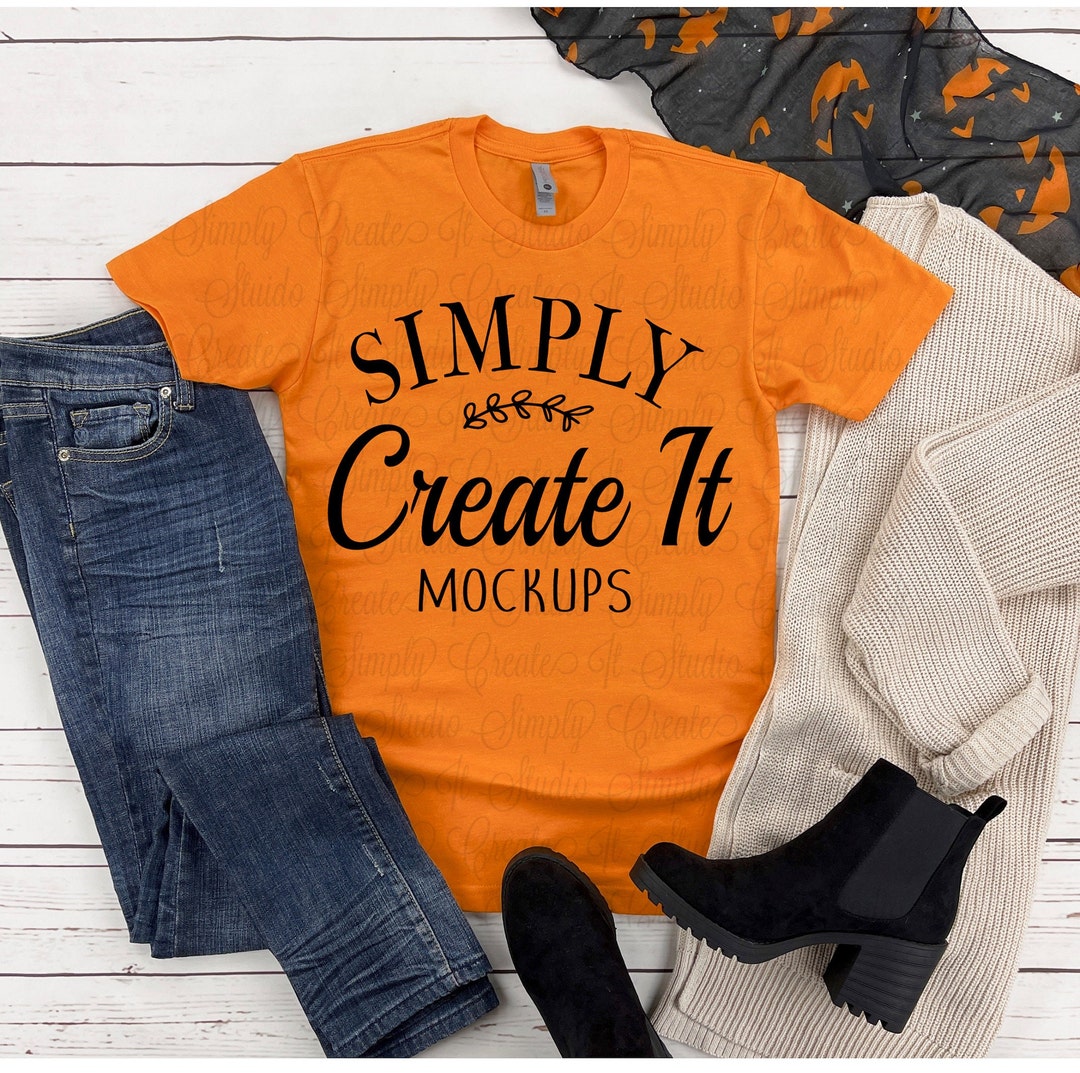 Next Level N6210 Orange Mockup, N6210 Orange Fall Mockup, Mockup ...