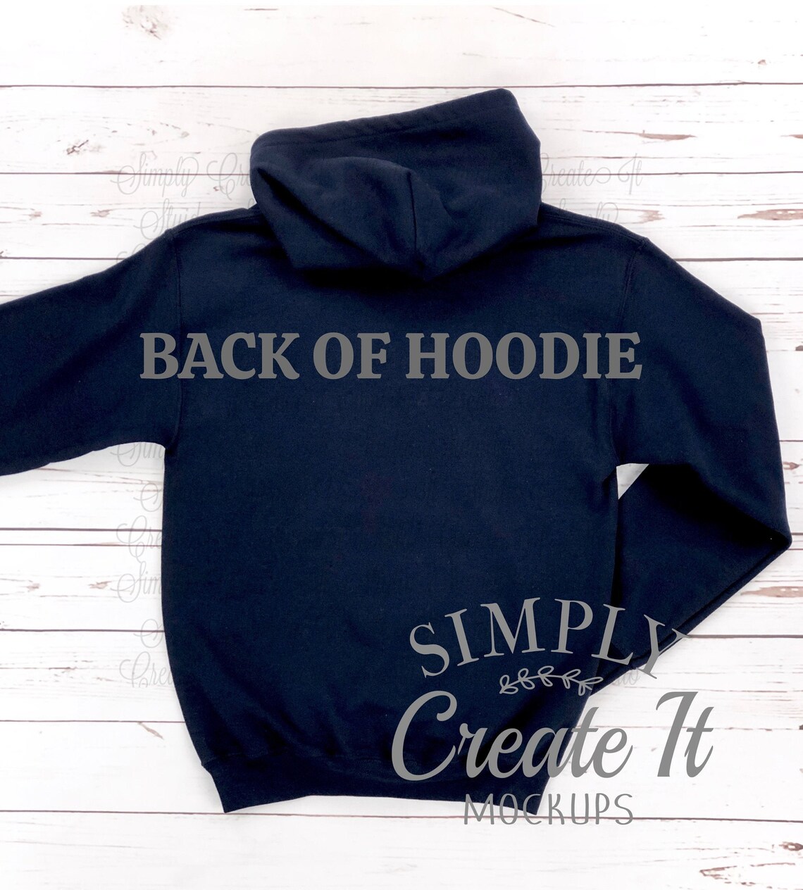 Gildan 18500 Navy BACK OF HOODIE Mockup Gildan 18500 Navy | Etsy