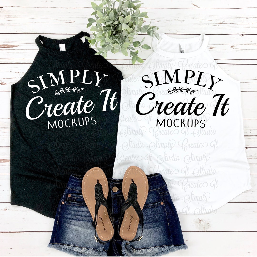 District Rocker Tank, DT137L Black, DT137L White, Rocker Tank, Rocker ...