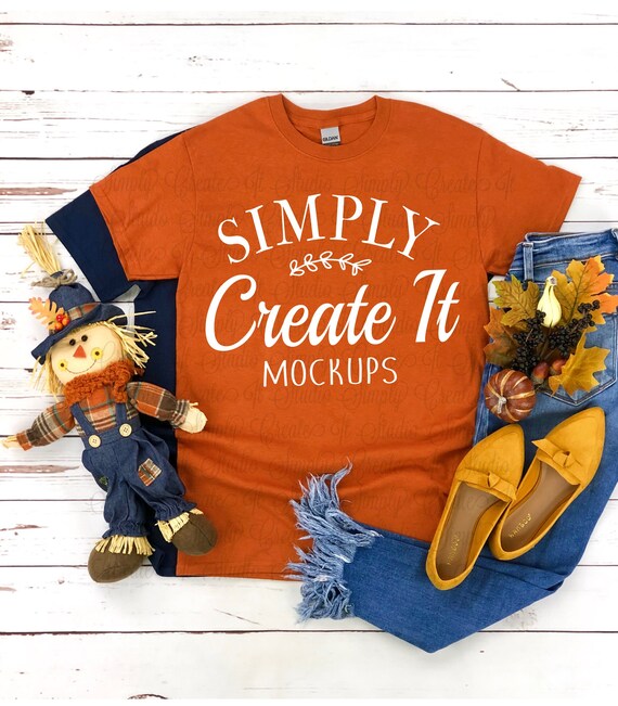 Gildan 5000 Sunset/navy Fall Mockup 5000 Navy Gildan Mockup - Etsy