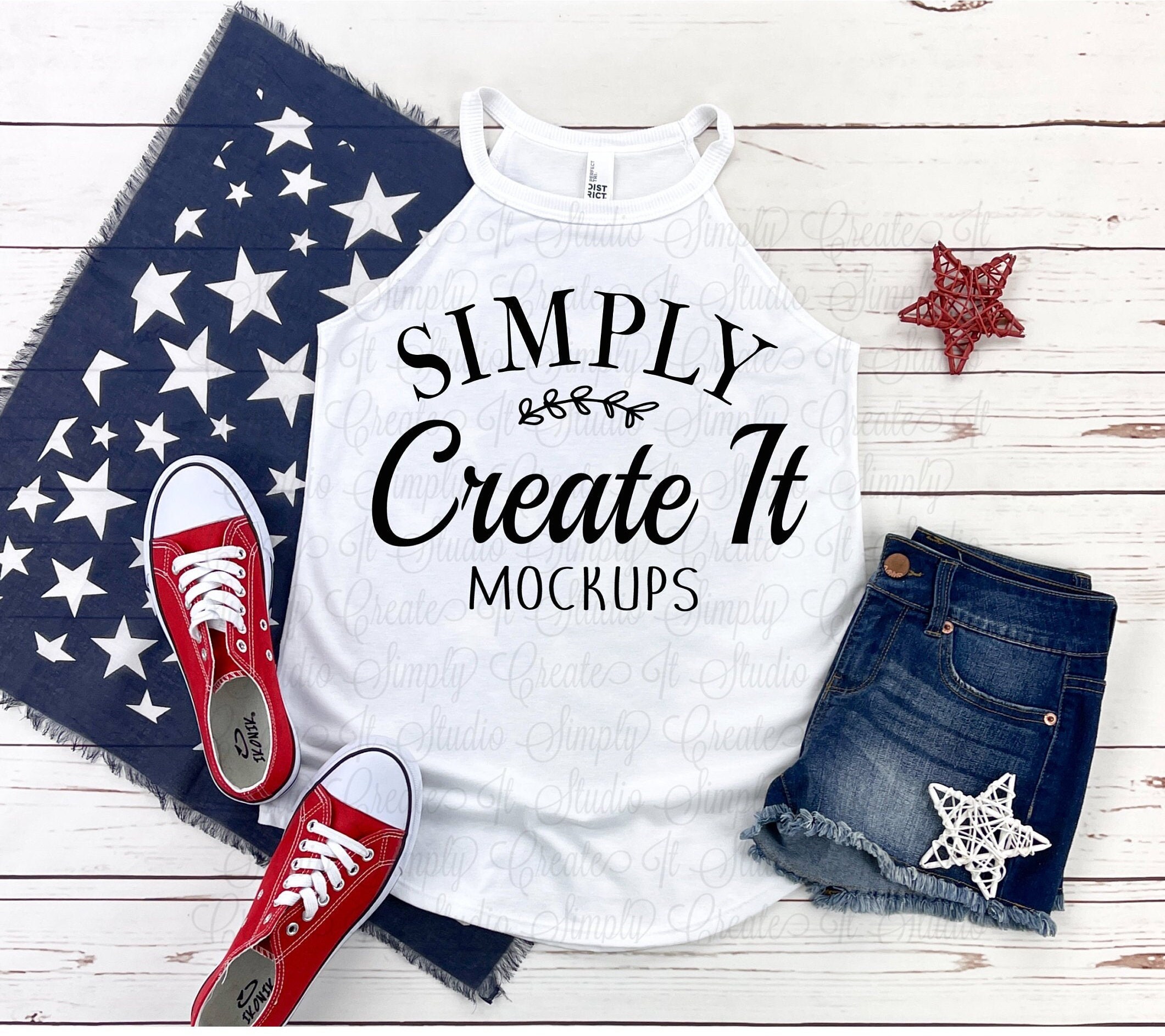 District Rocker Tank DT137L White White Rocker Tank Rocker - Etsy