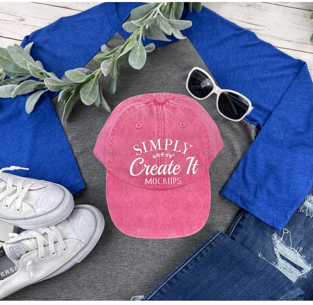 Hot Pink Hat Mockup, AD969 Hot Pink Hat Mockup, Hot Pink Cap Mockup ...