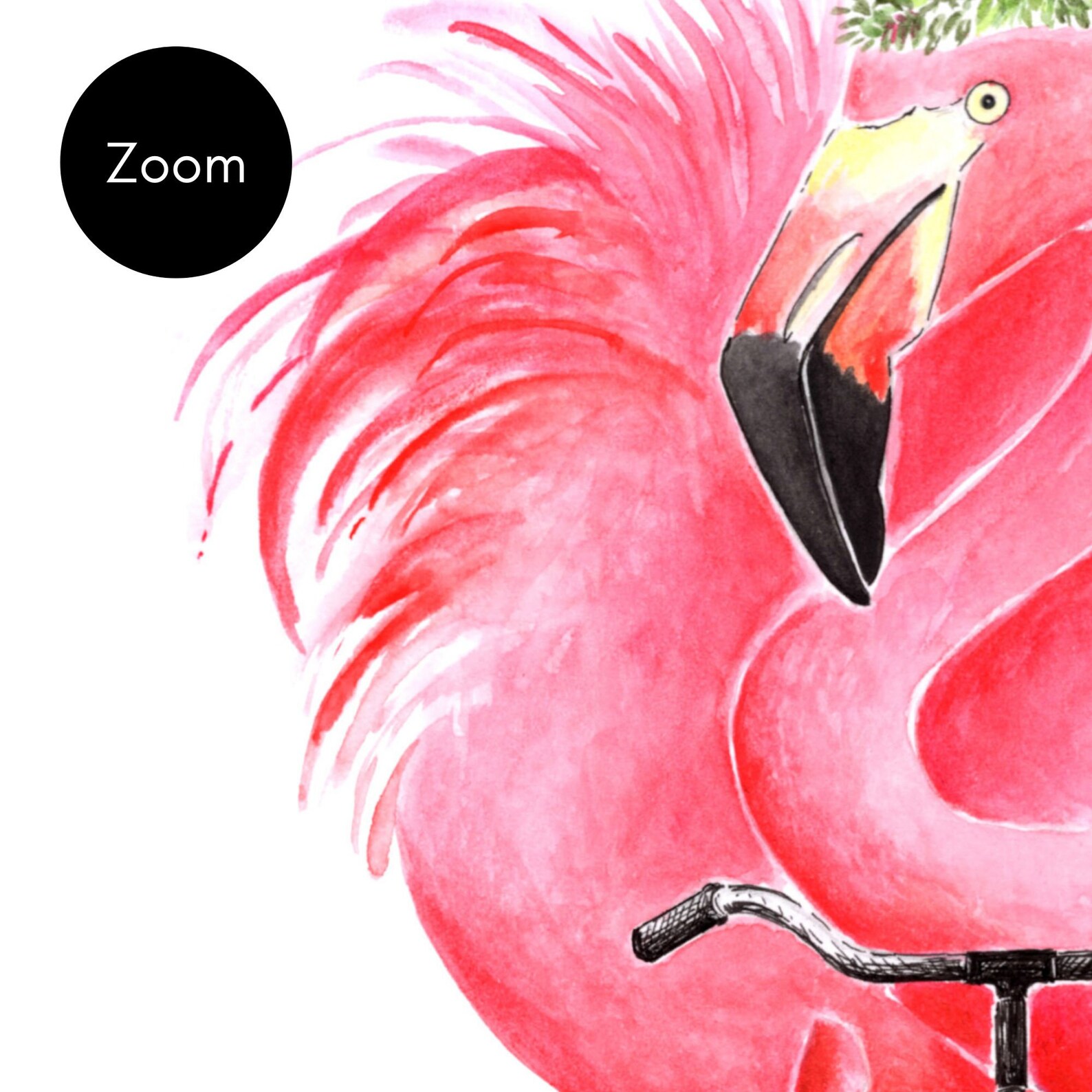 Flamingo on Bicycle Art Flamingo Decor Girly Wall Art - Etsy