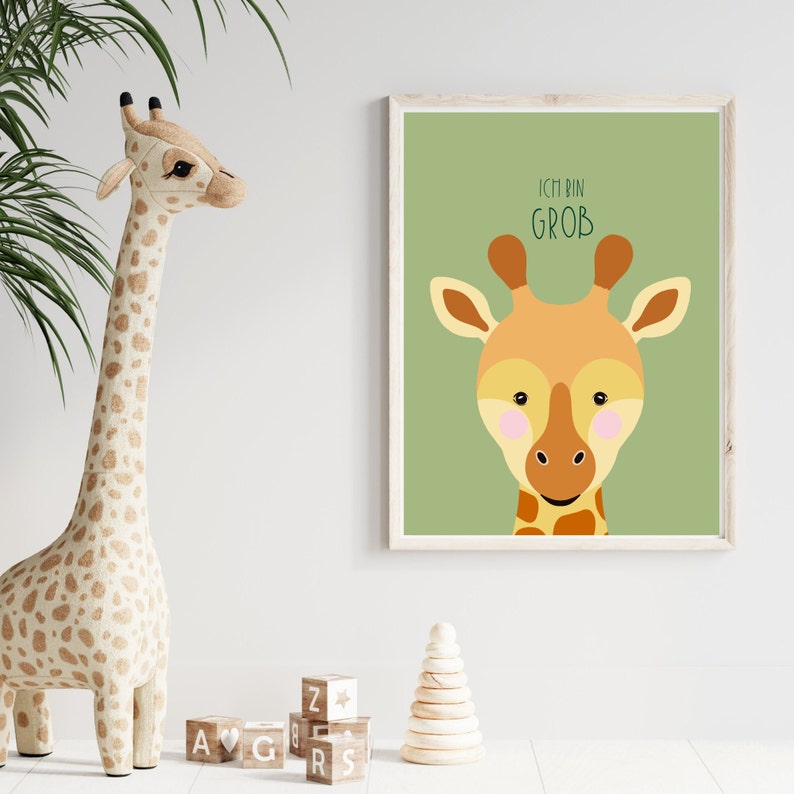 Affirmation Poster, Jungle Nursery Decor, Giraffe Art, Print, Cheetah ...