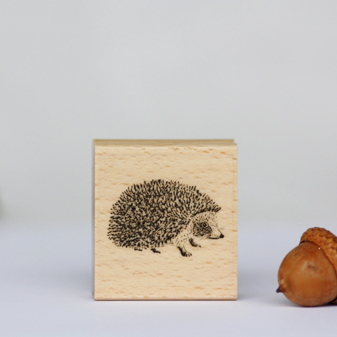 Hedgehog Stamp, Handmade Stamp Woodland Animal, Hedgehog Gift - Etsy