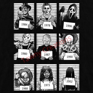 Horror Line up Inspired T-shirt - Etsy