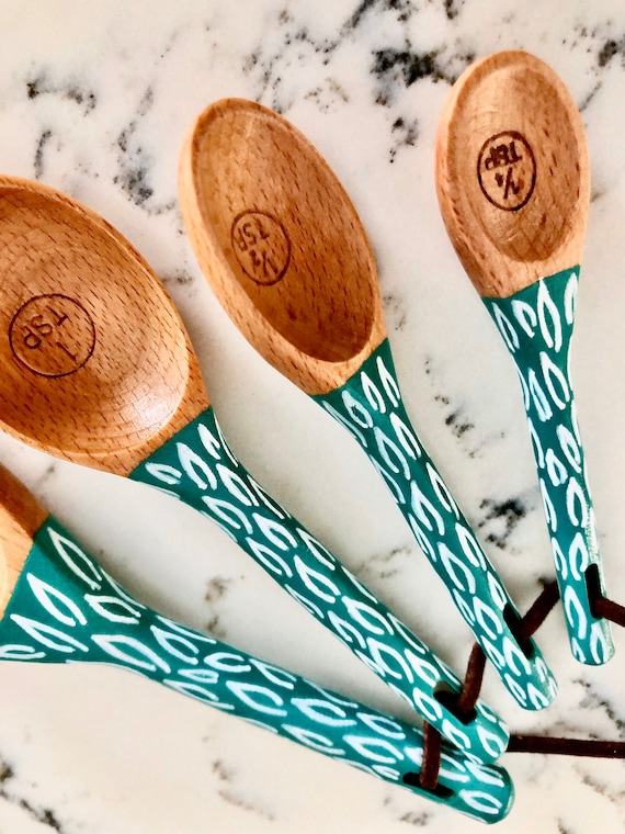Leaf Baking Spoons Measuring Spoons Baking Lover Cake - Etsy