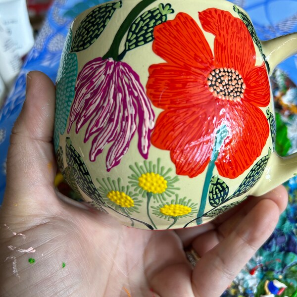 Hand Painted Mug - Etsy