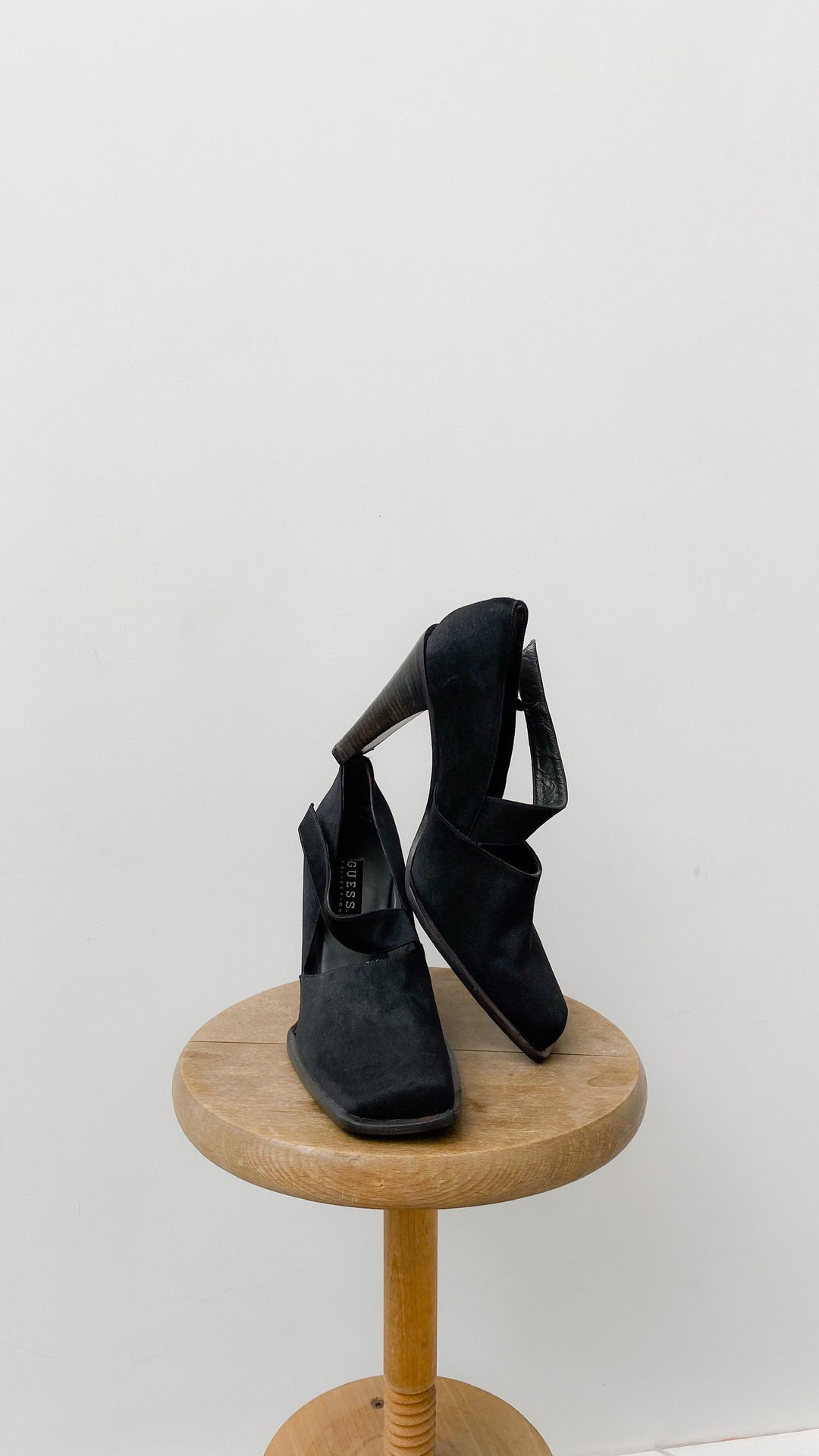 VTG 90s Guess Black Arty Heels - Etsy