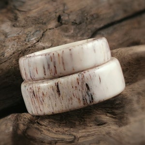 Deer Antler Couple's Ring Set - Antler Rings - Etsy