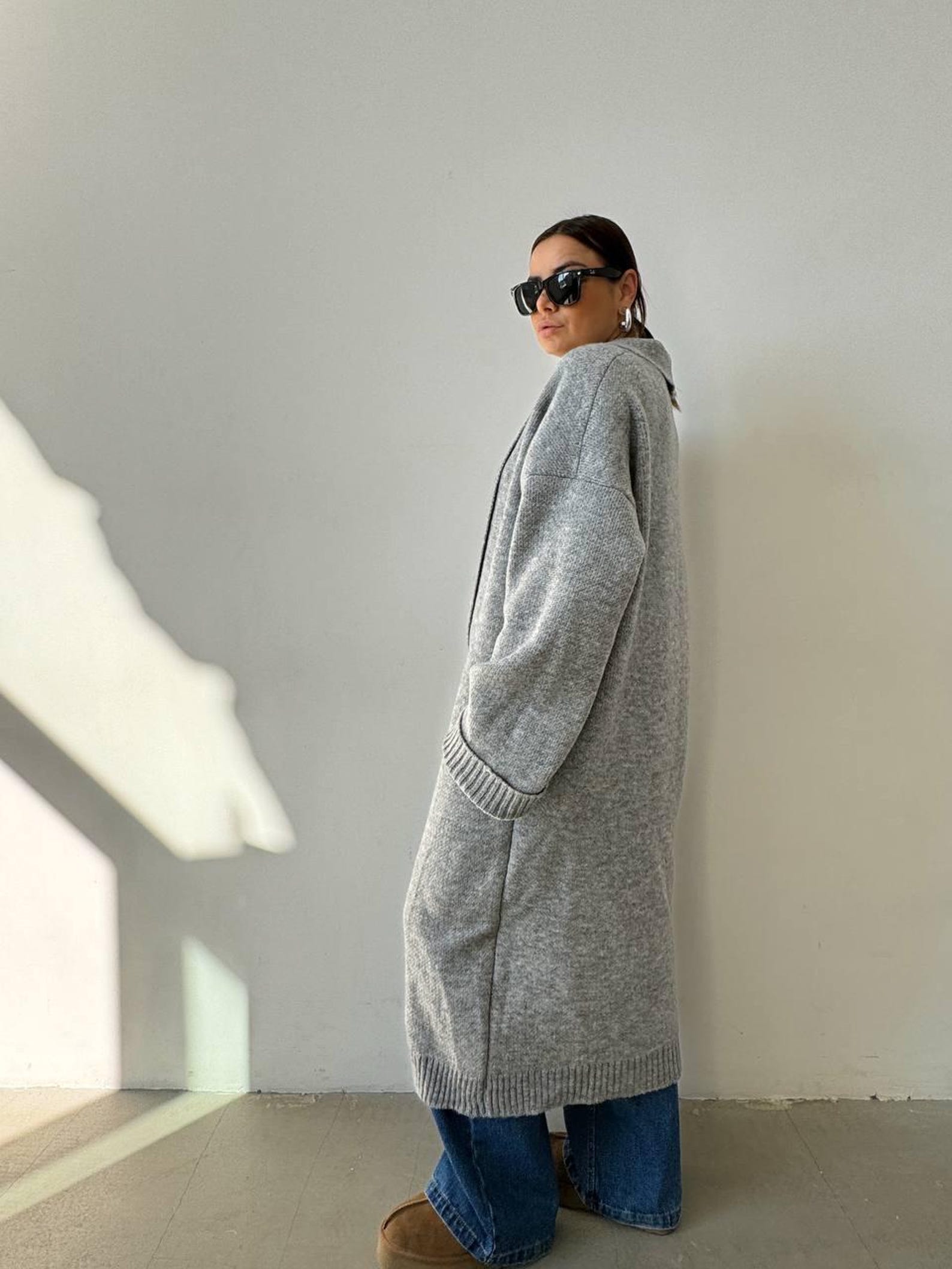 Cable Knit Long Duster Cardigan, Oversized Knit Coat - Etsy