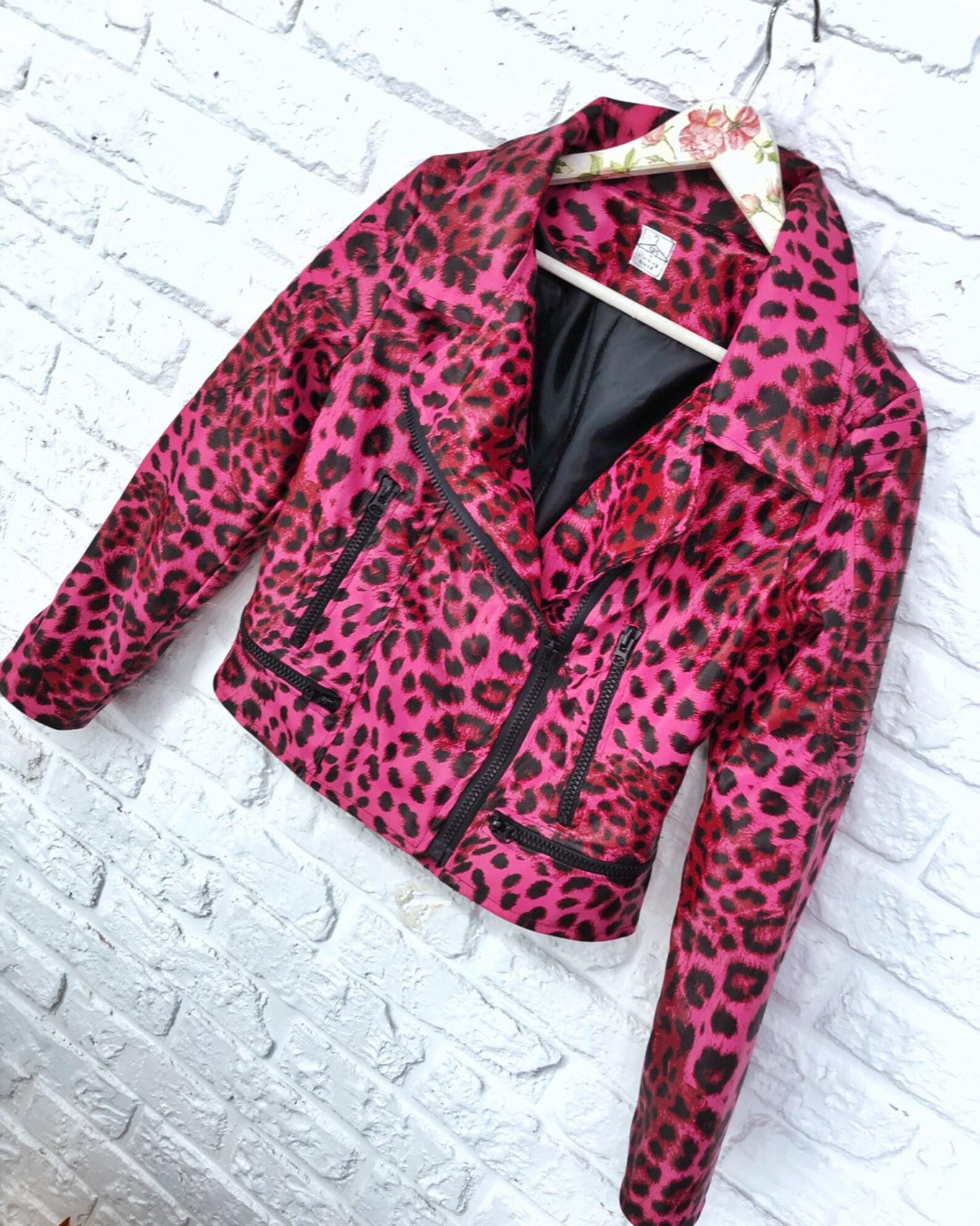 Leopard Print Short Jacket for Women Biker Jacket for Women - Etsy