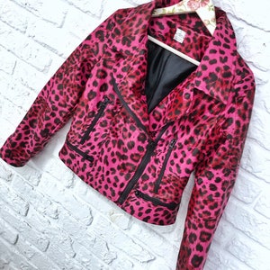 Leopard Print Short Jacket for Women Biker Jacket for Women Motorcycle ...