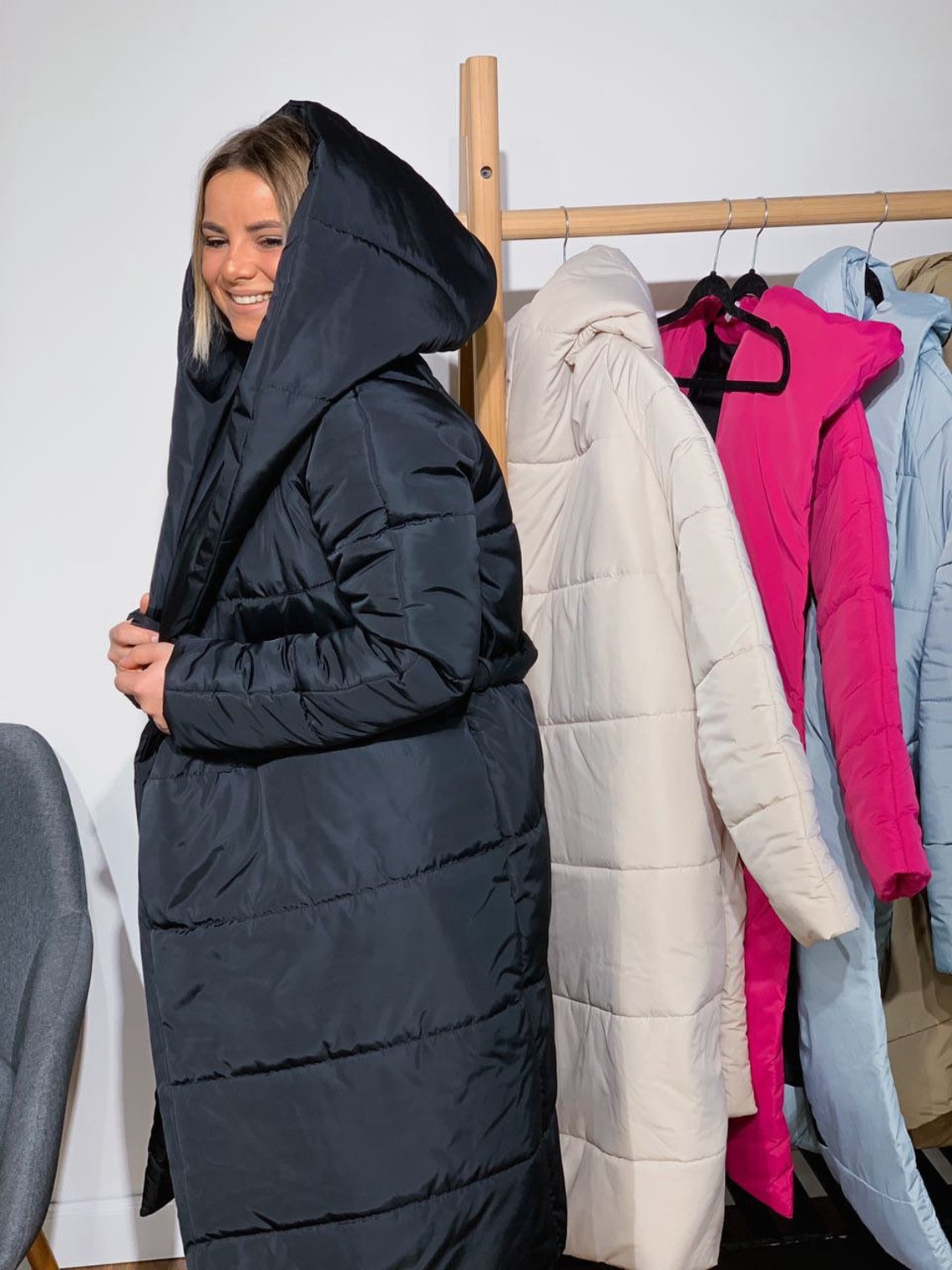 Oversized Belted Puffer Coat, Insulated Winter Parka - Etsy