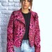 Leopard Print Short Jacket for Women Biker Jacket for Women Motorcycle ...