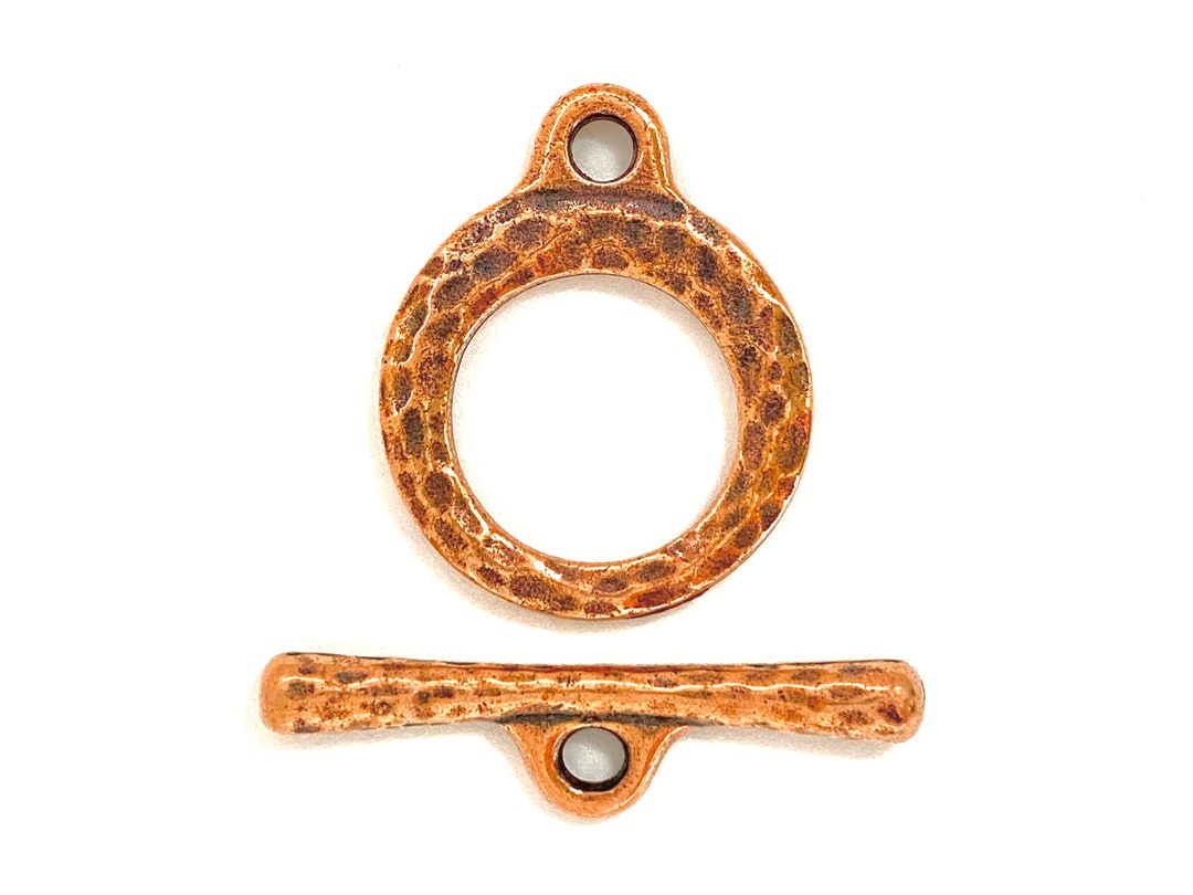 Antiqued Copper Plated Craftsman Toggle. (1 Set) Tierracast® Lead Free ...