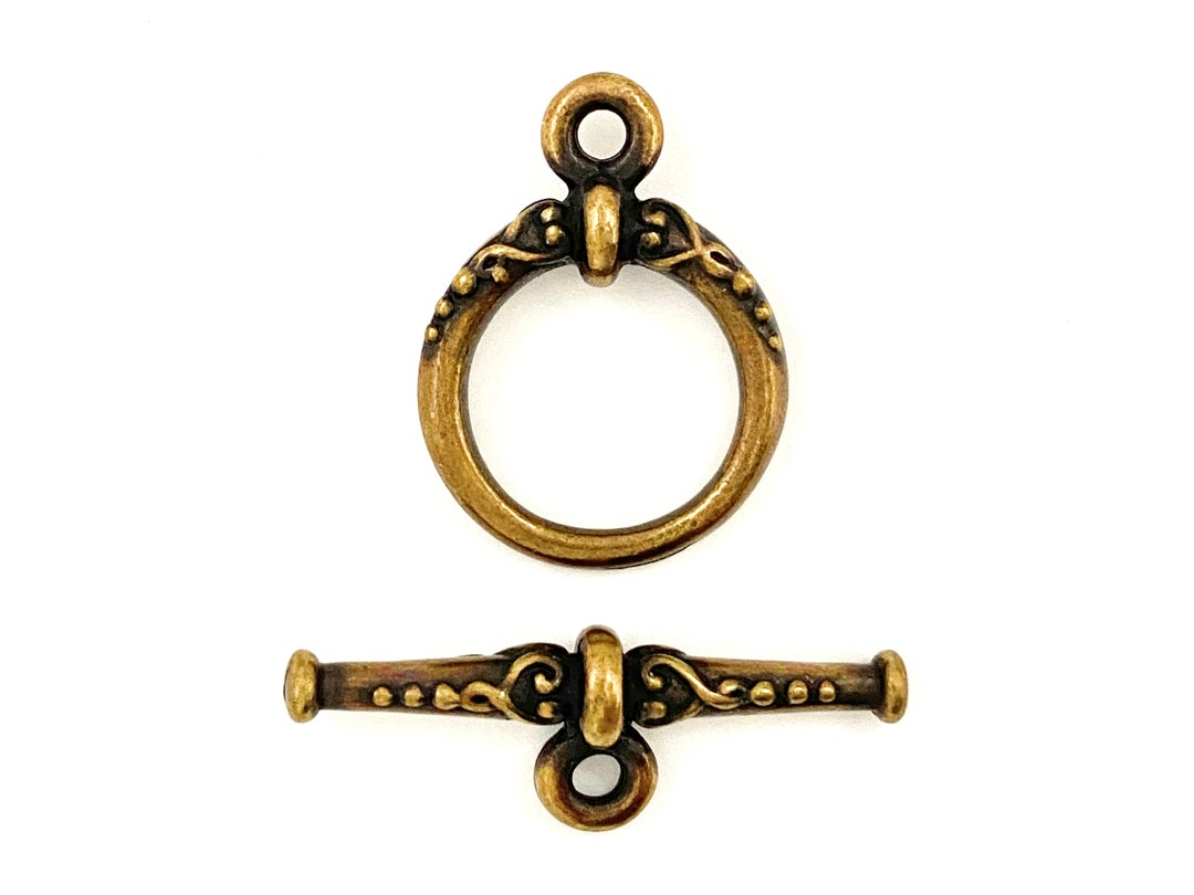 Tierracast® Heirloom Toggle, 2 Sets. Pewter With Oxidized Brass Plate ...