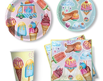 Ice Cream Party Plates - Etsy