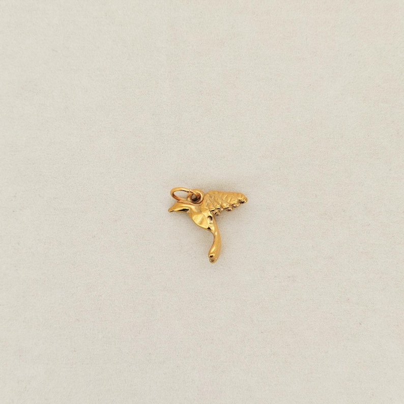 18K Gold Filled Hummingbird Charm Pendant for DIY Jewelry Making Cute ...
