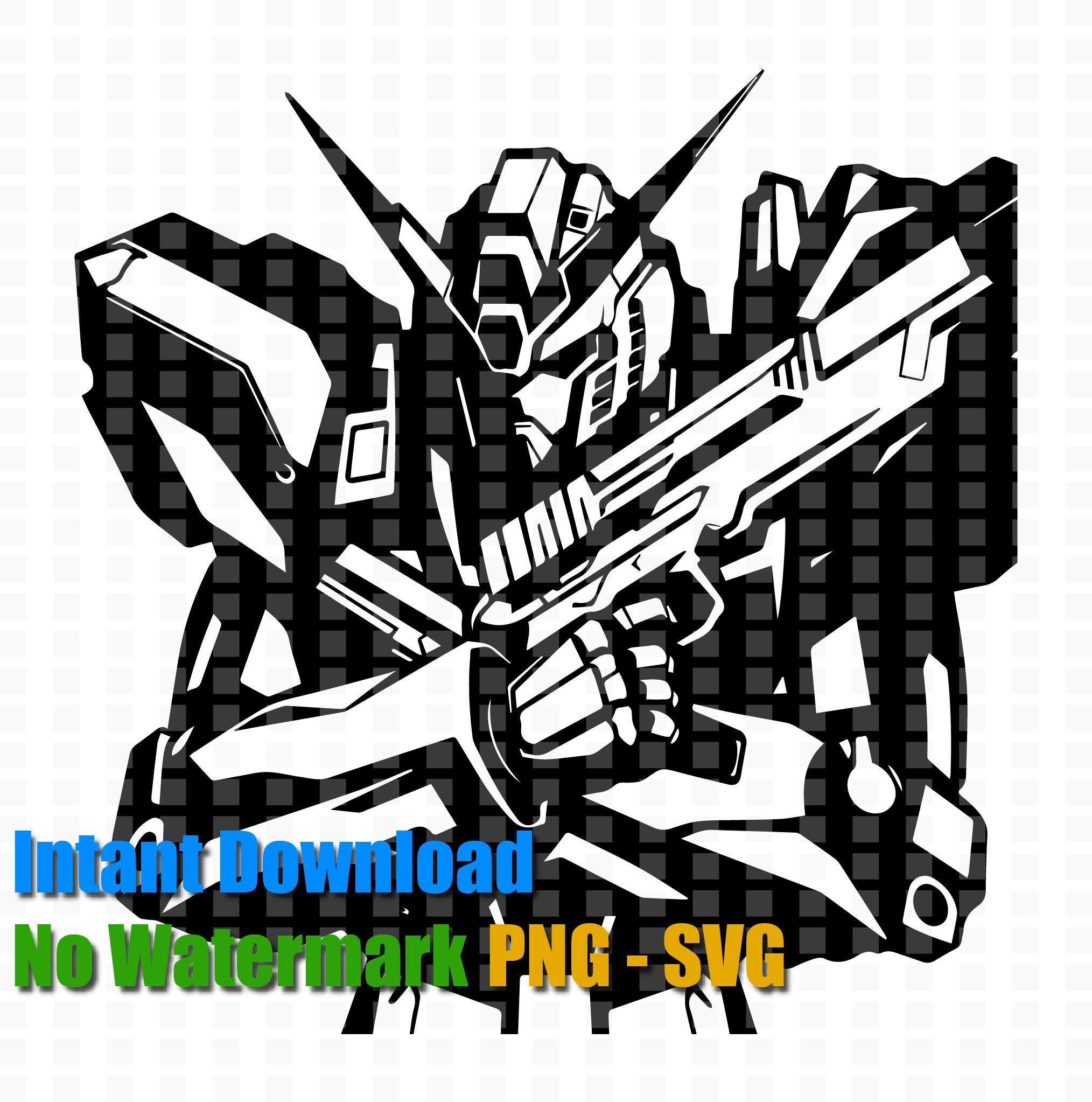 Mecha Robot Gundam – Instant Download for Sticker Cut, Circuit ...