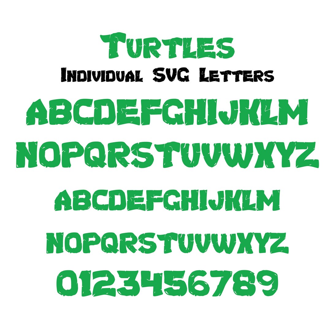 Turtles-inspired Handwritten SVG Font | Bold, Rugged, and Playful ...