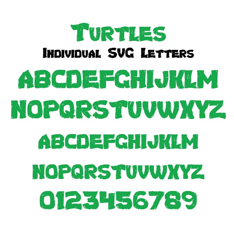 Tmnt Letters - Etsy
