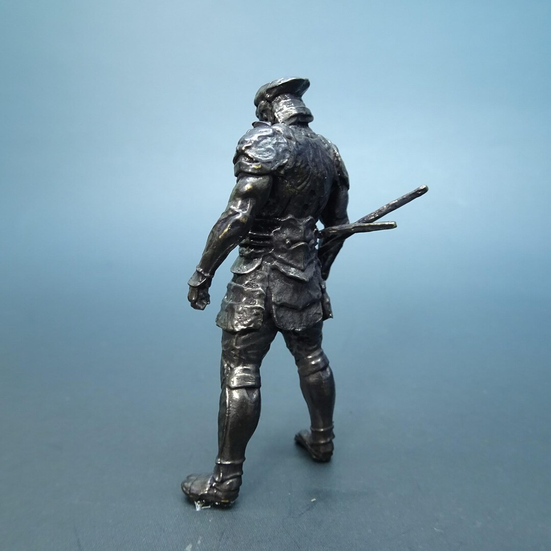 Brass Ninja Figurine – Handcrafted Miniature Warrior Sculpture for Desk ...