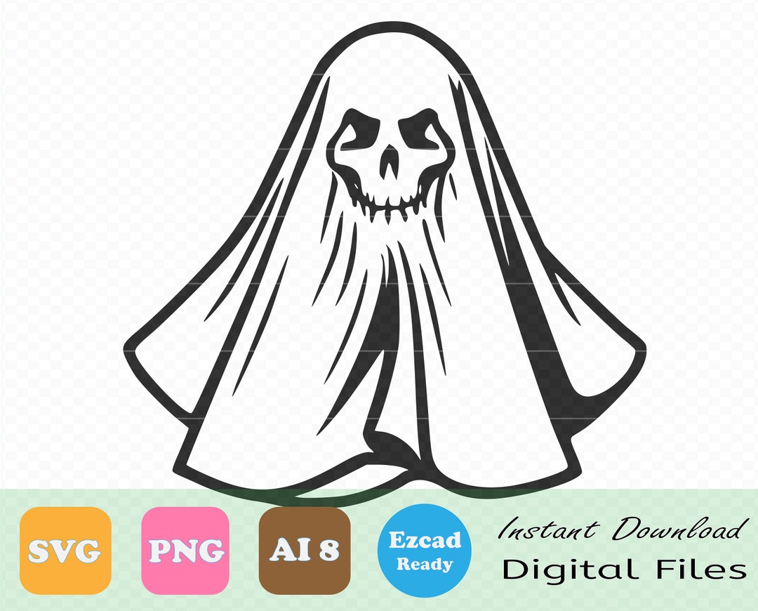 Halloween Ghost Cloak SVG, PNG, AI8 ezcad Import Ready, Cricut ...