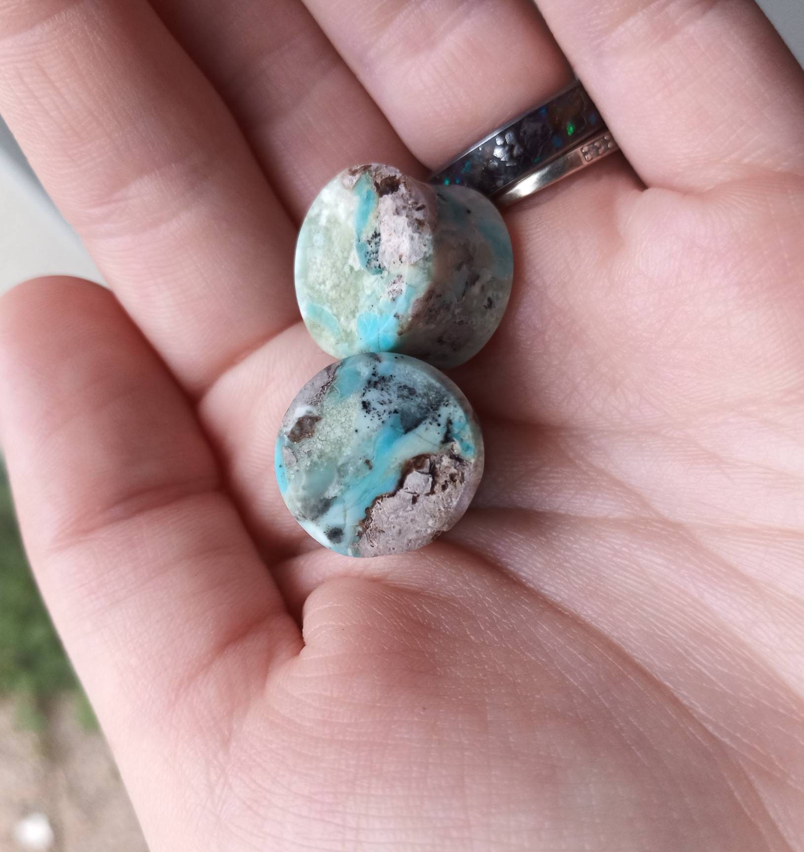 RARE Real Turquoise Double Flared Plug All Sizes Available - Etsy