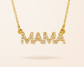 Mama Diamond Necklace - Etsy