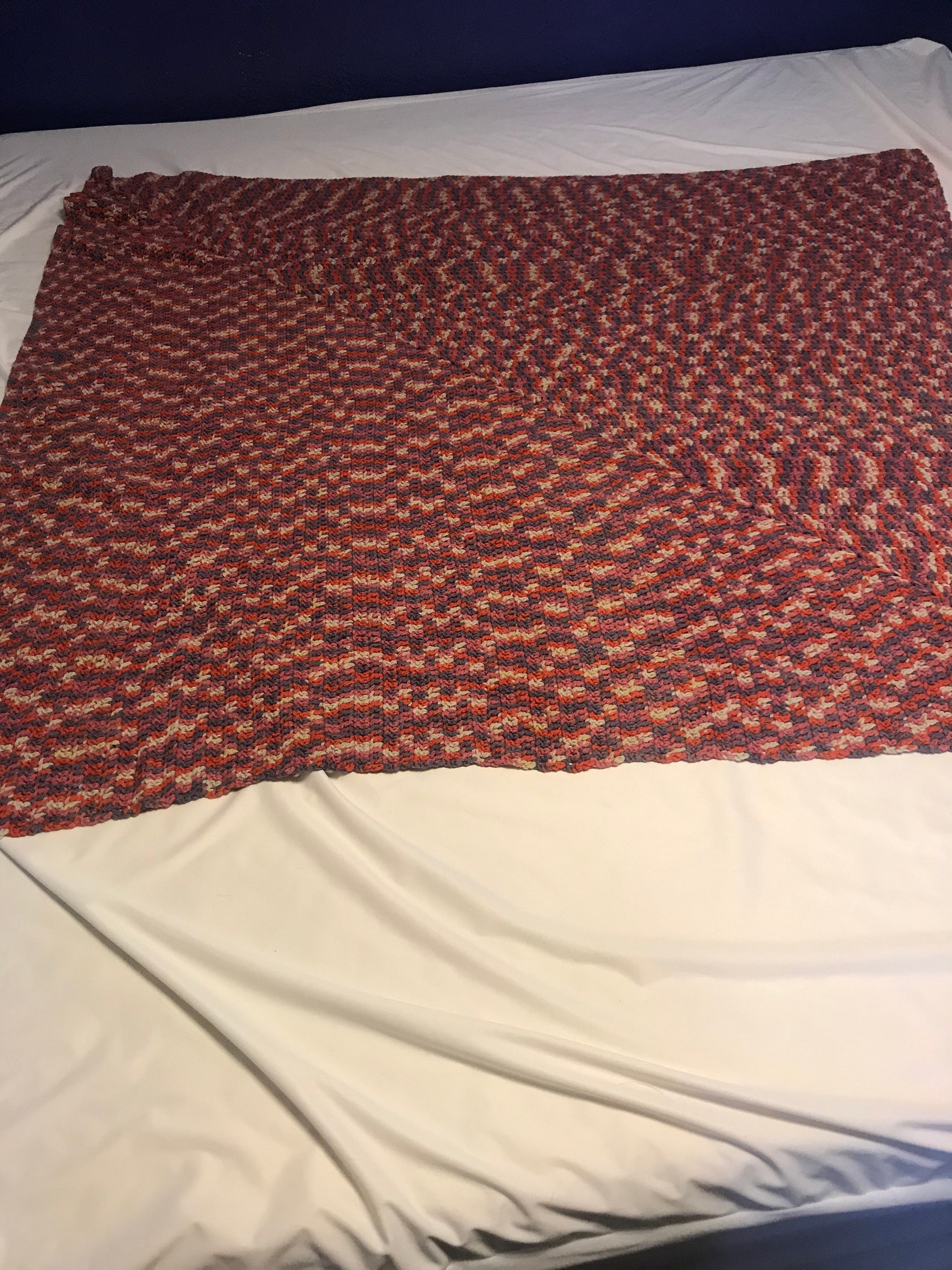 Simple Square Purple and Red Blanket - Etsy