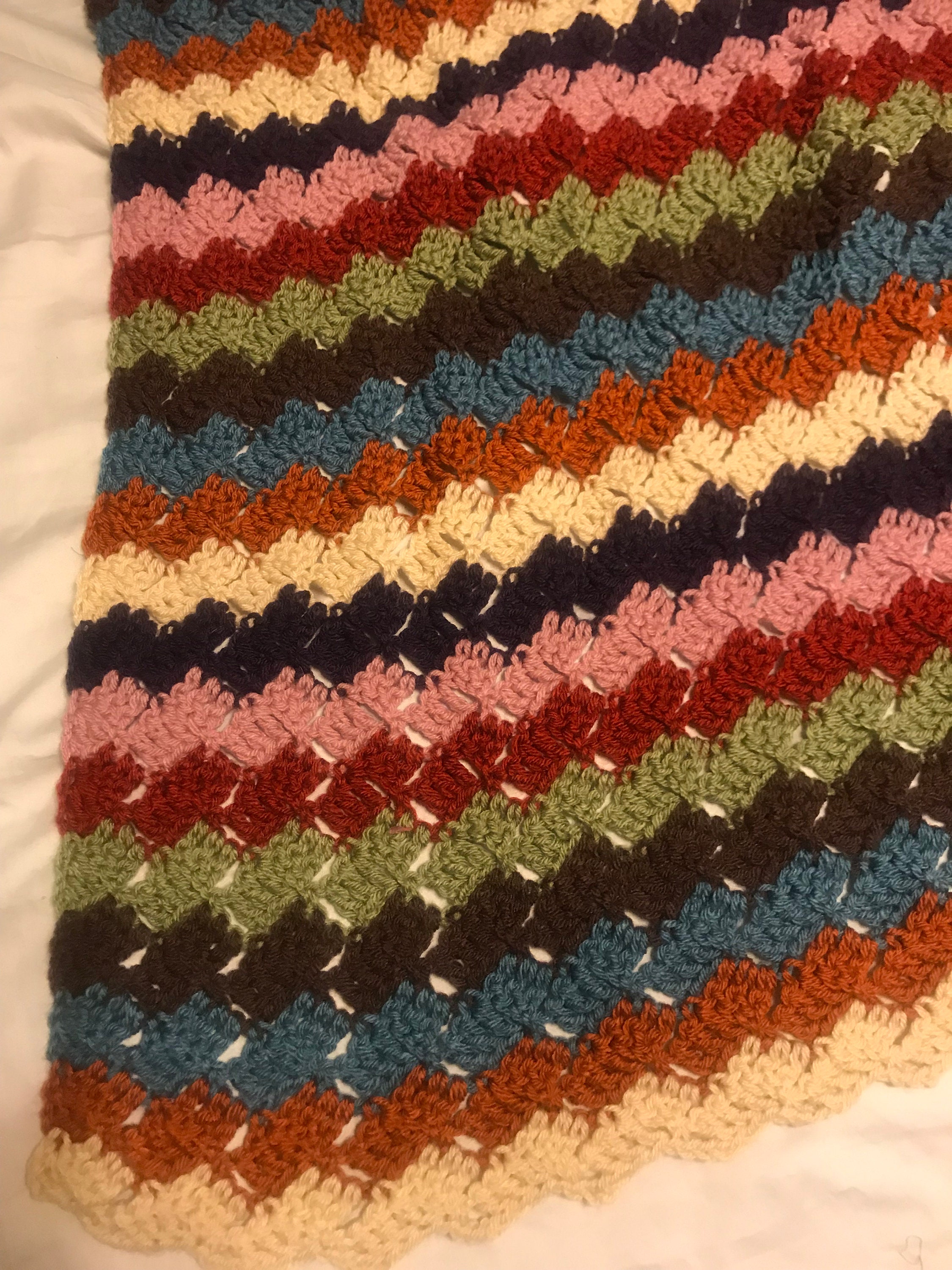 Slanted Blocks Afghan - Etsy