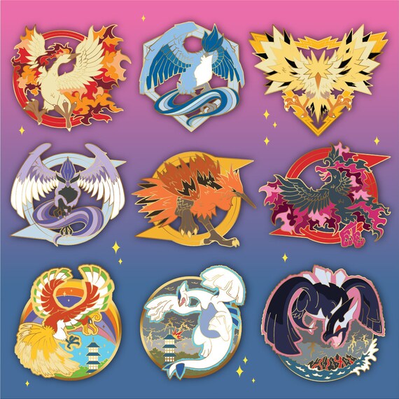 Legendäre Vogel-Pokémon-Zeichnungen