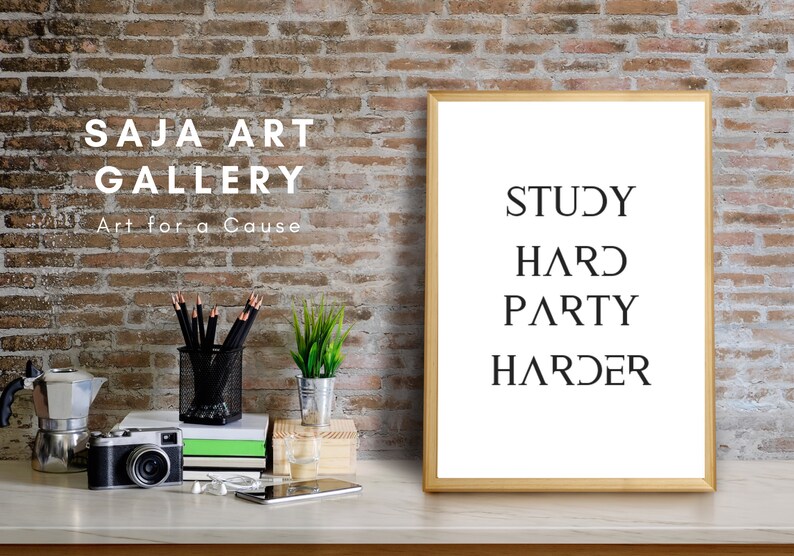 Study Motivation Dorm Wall Hanging College Student Gift | Etsy