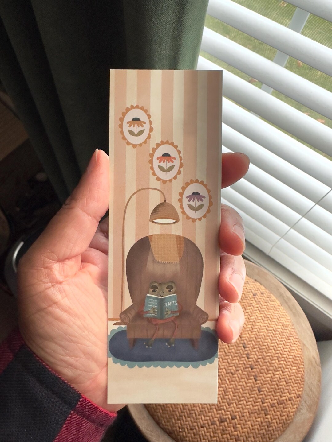 Frog Bookmark, Cute Bookmark, Frog Reading, Whimsical Bookmark, Hubert ...