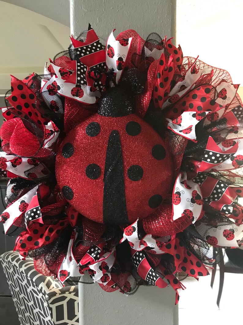 Lady Bug Wreath - Etsy
