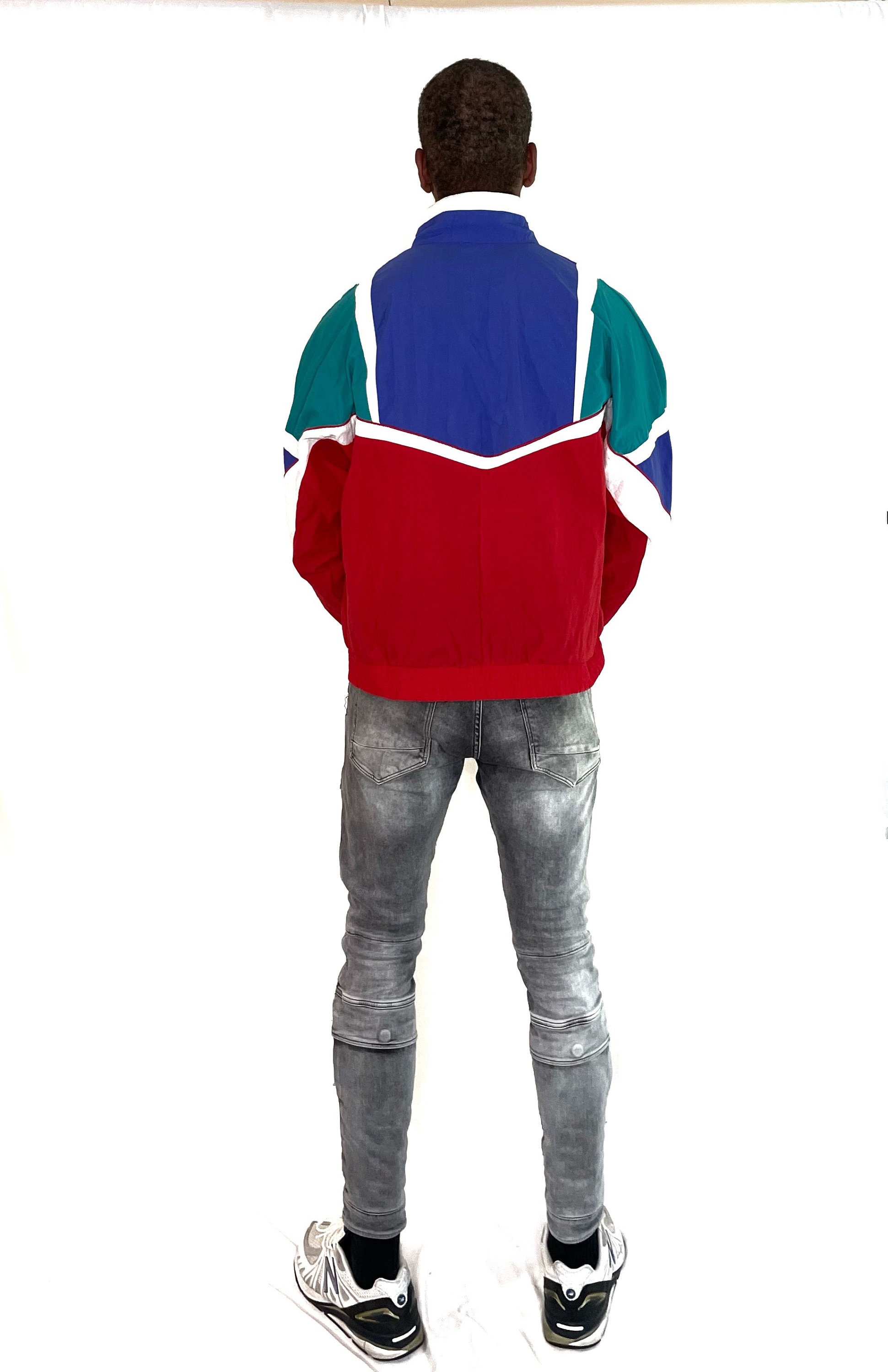 LAVON 1990s Late 80s Colorblock Windbreaker Jacket Size Extra Large - Etsy