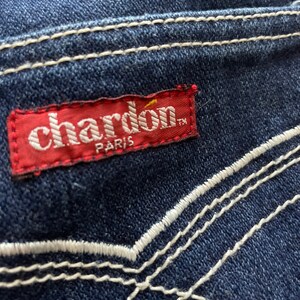 CHARDON PARIS 1980s Early 1980s Era Classic Blue 100% Cotton Unhemmed ...