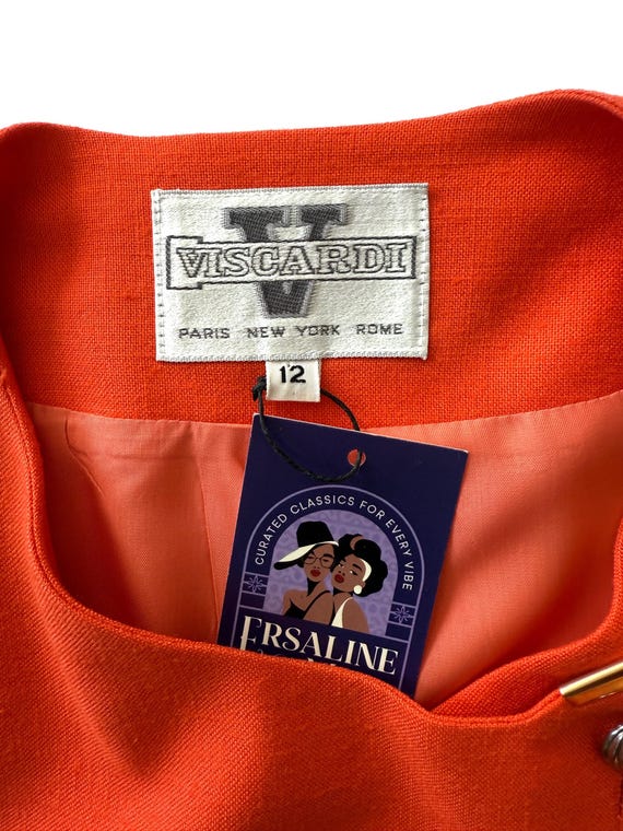 VISCARDI PARIS 1980s Gold Accent Asymmetrical Collar … - Gem