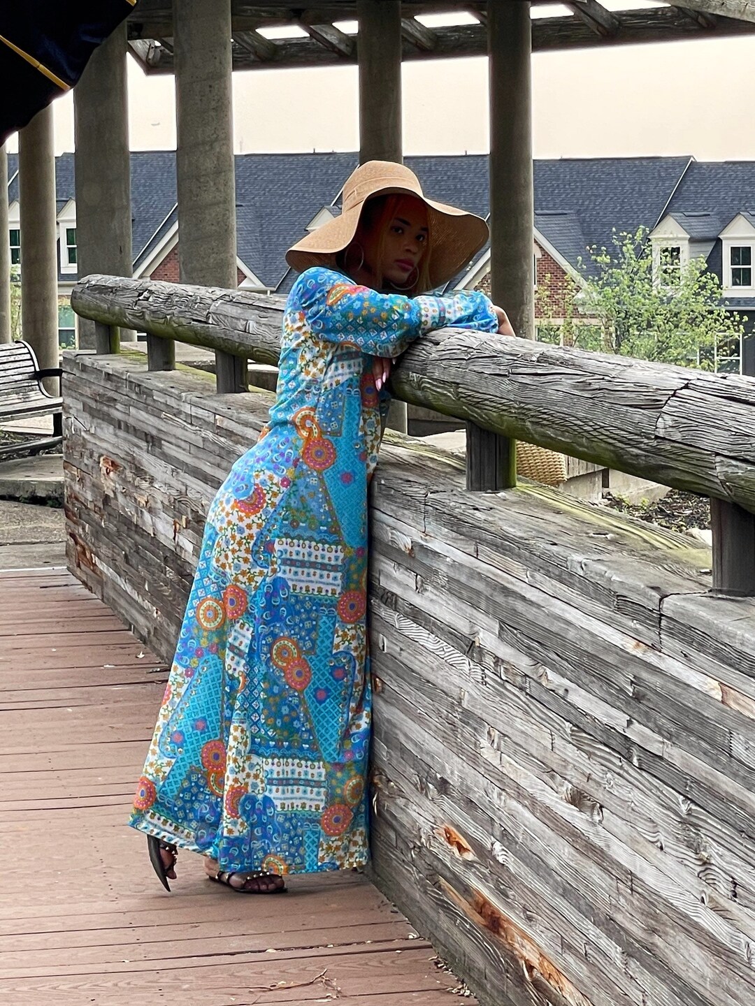 VINTAGE VAULT 1960s Mod Print Hippie Boho Psychedelic Calico - Etsy