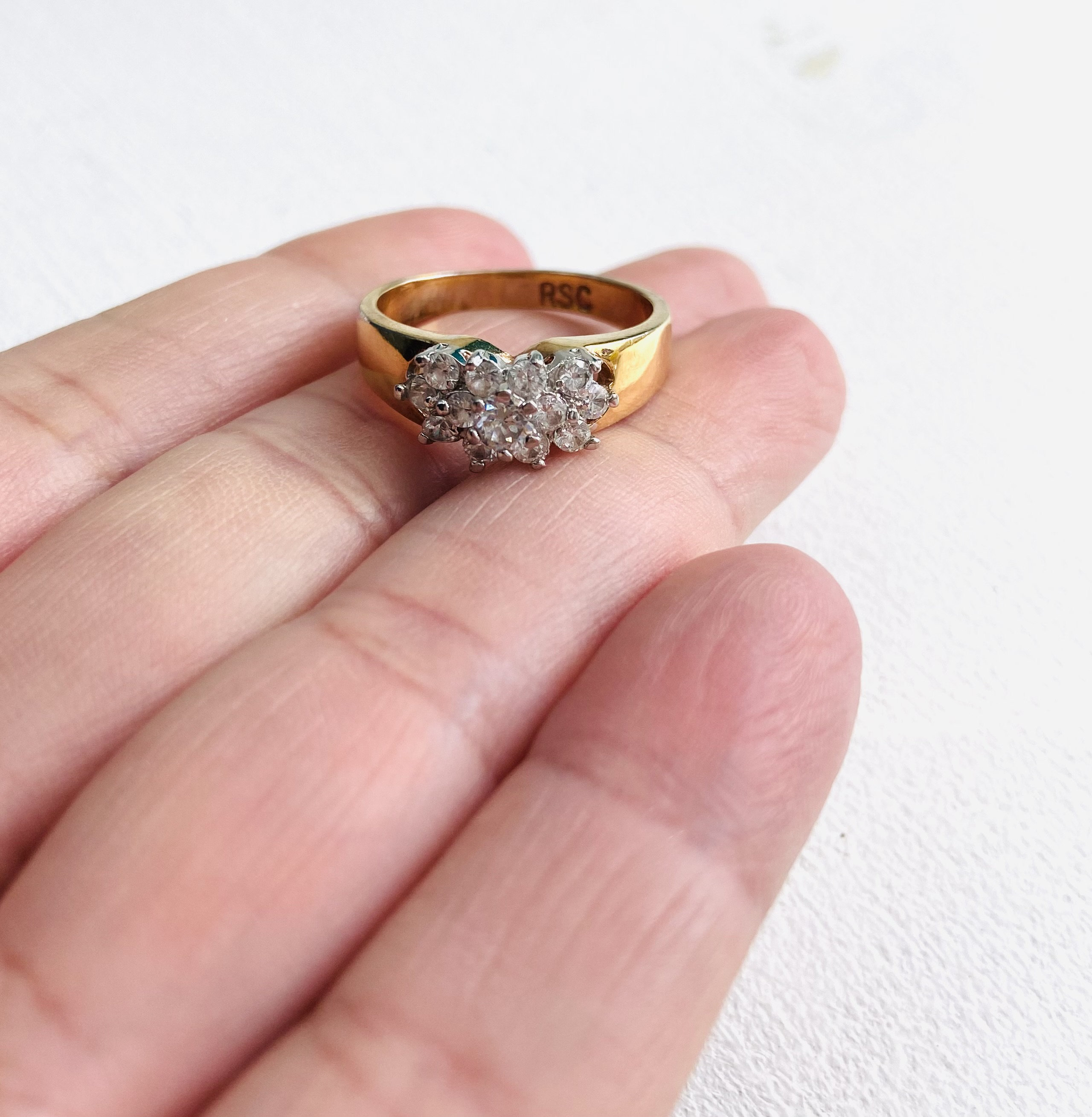 Vintage RSC Sterling Silver 14K Gold Filled Cubic Zirconia Churumbela ...