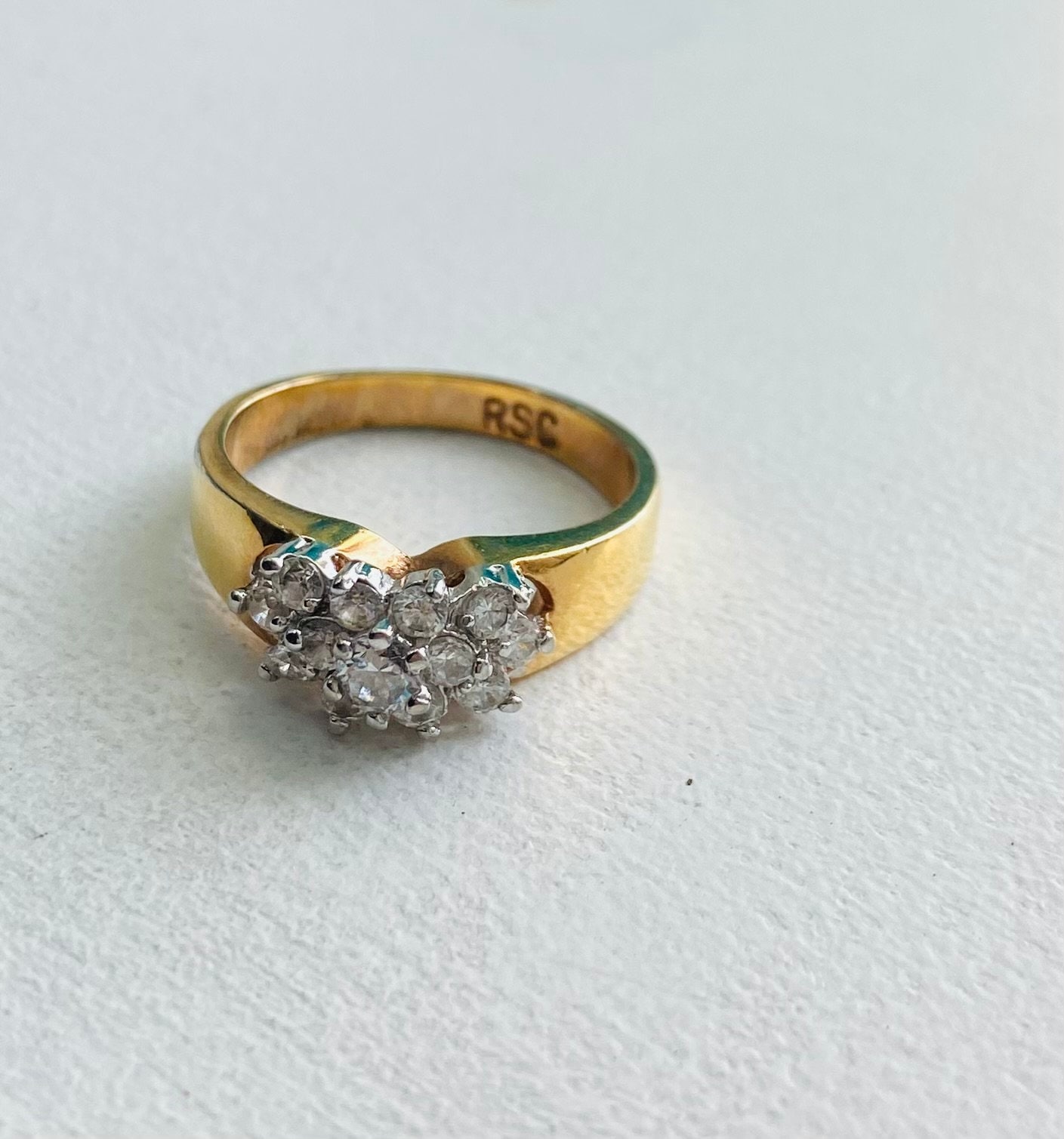 Vintage RSC Sterling Silver 14K Gold Filled Cubic Zirconia Churumbela ...