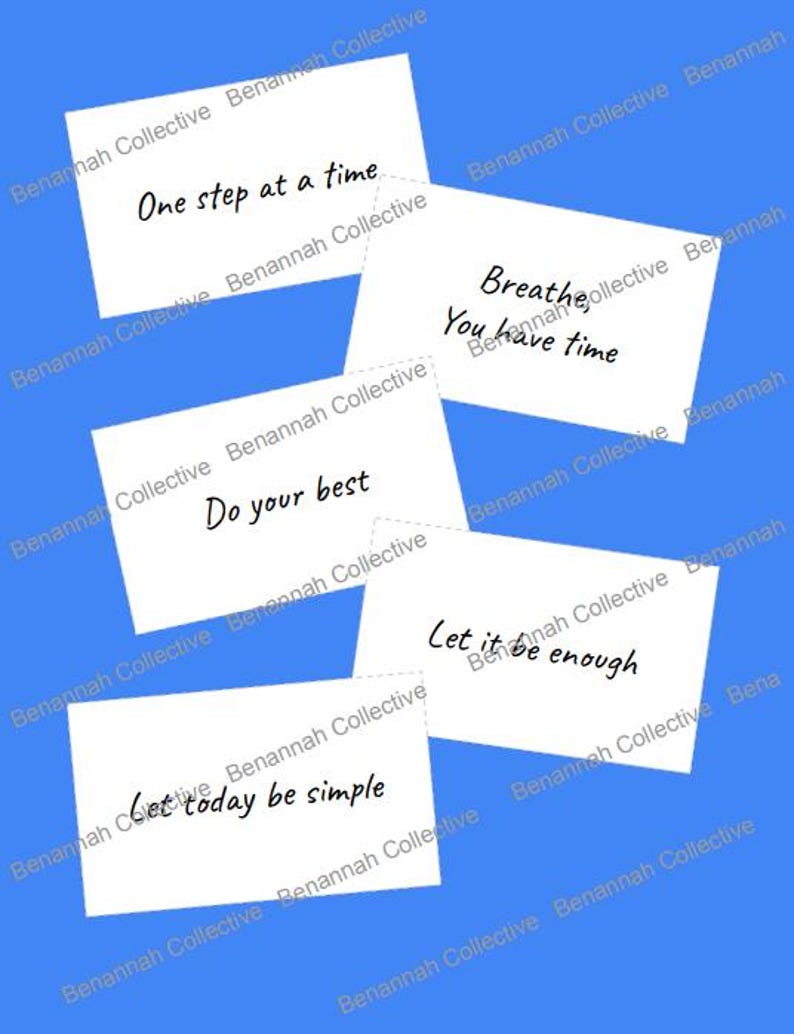 Gentle Affirmation Cards Printable | Minimal Encouragement Cards | 5x3 ...